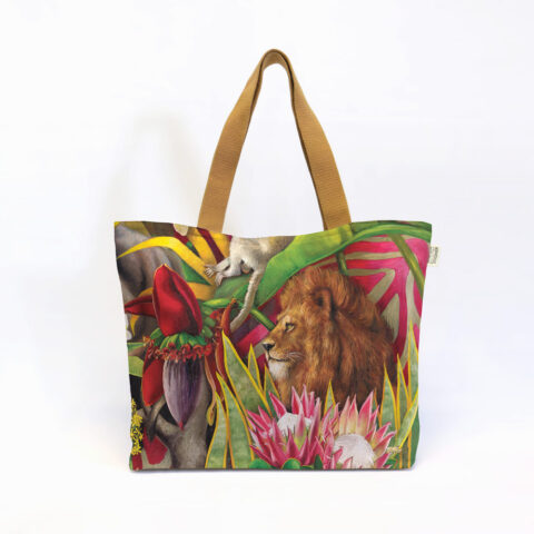 Jungle Lion Canvas Bag | Whimsical Collection