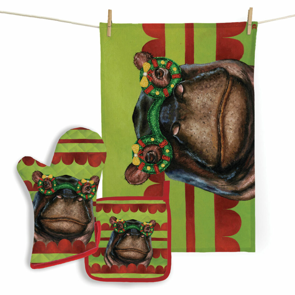 Festive Hippo Kitchen Set | Whimsical Collection